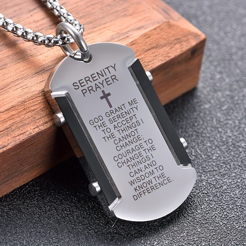 Christianartworkshop Stainless Steel Tri - Color Serenity Prayer Cross ...